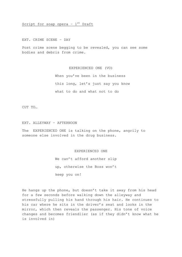 Script 2nd Draft | PDF