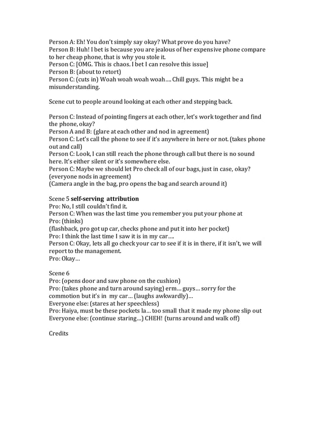 Script for social psychology | DOCX