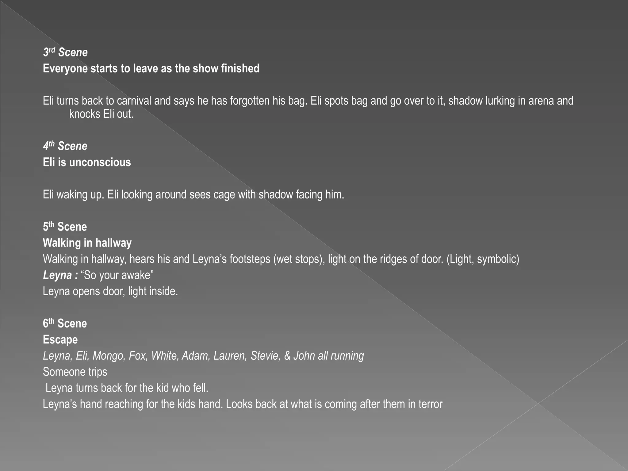 Script for trailer | PPTX