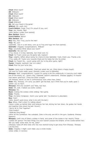 Script high school musical | DOCX