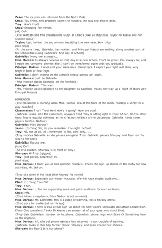 Script high school musical | DOCX