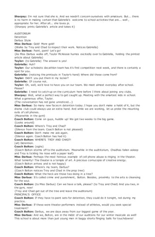 Script high school musical | DOCX