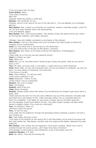 Script high school musical | DOCX