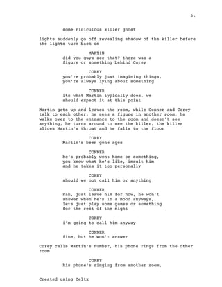 Script Horror finished | PDF