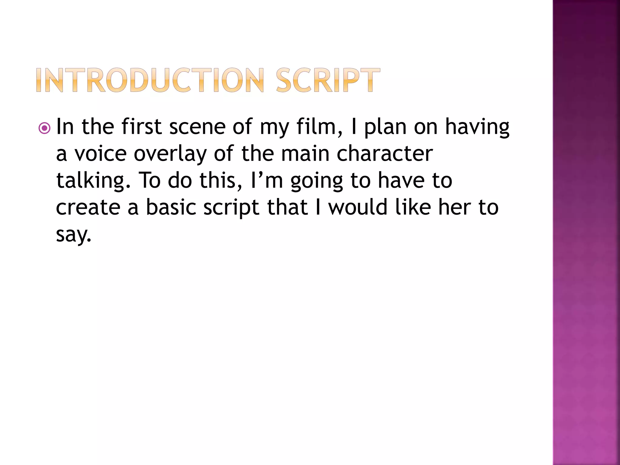 Script ideas | PPTX
