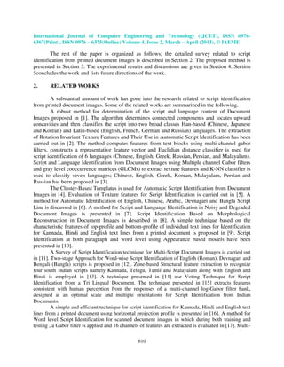 Script identification from printed document images using statistical | PDF | Desktop Publishing ...