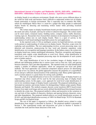 Script identification using dct coefficients 2 | PDF