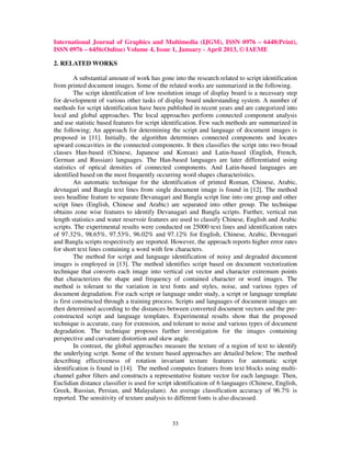 Script identification using dct coefficients 2 | PDF