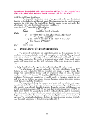Script identification using dct coefficients 2 | PDF