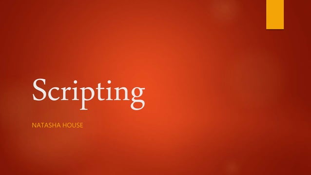 Scripting | PPT