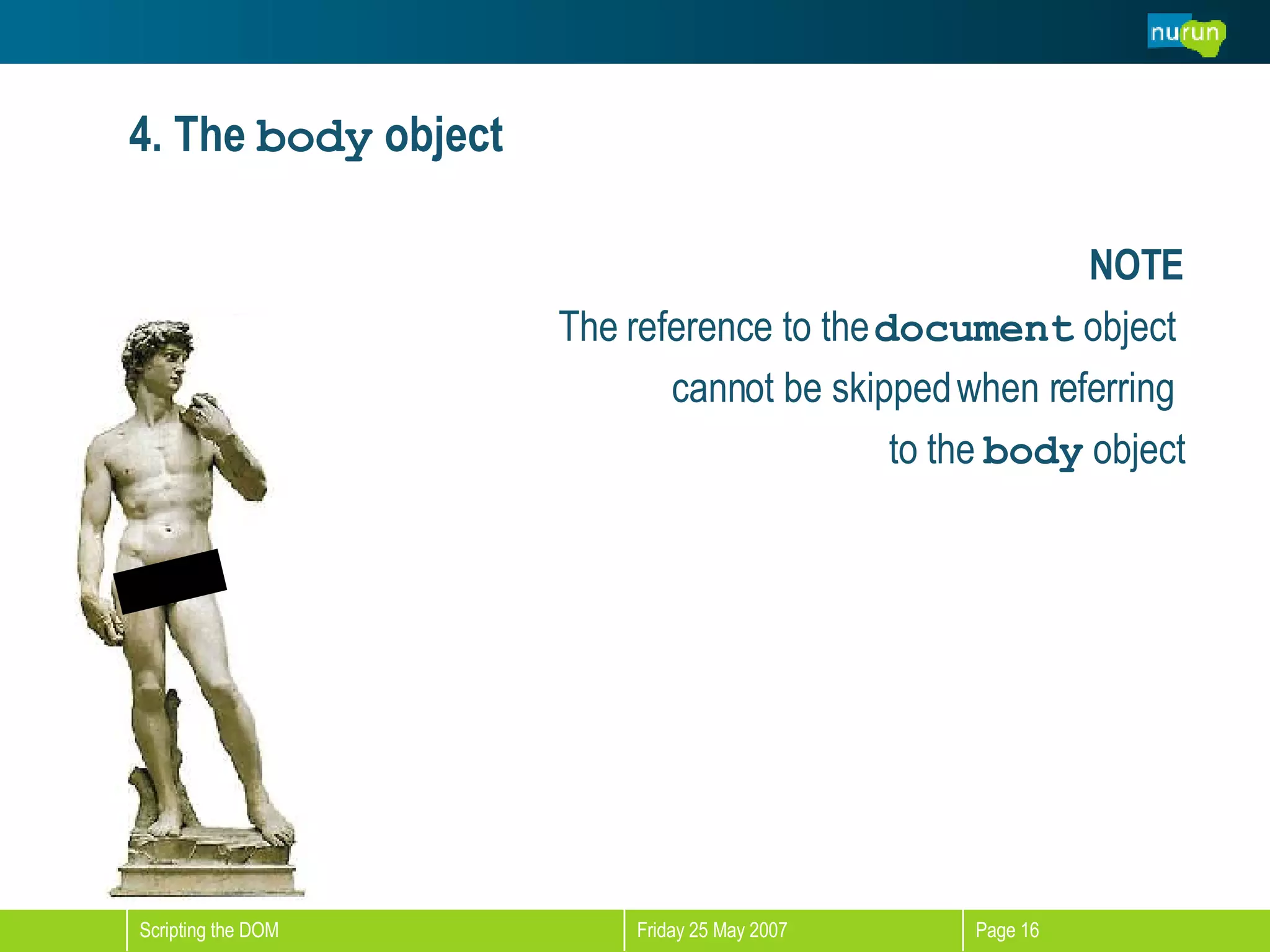 Scripting The Dom | PPT