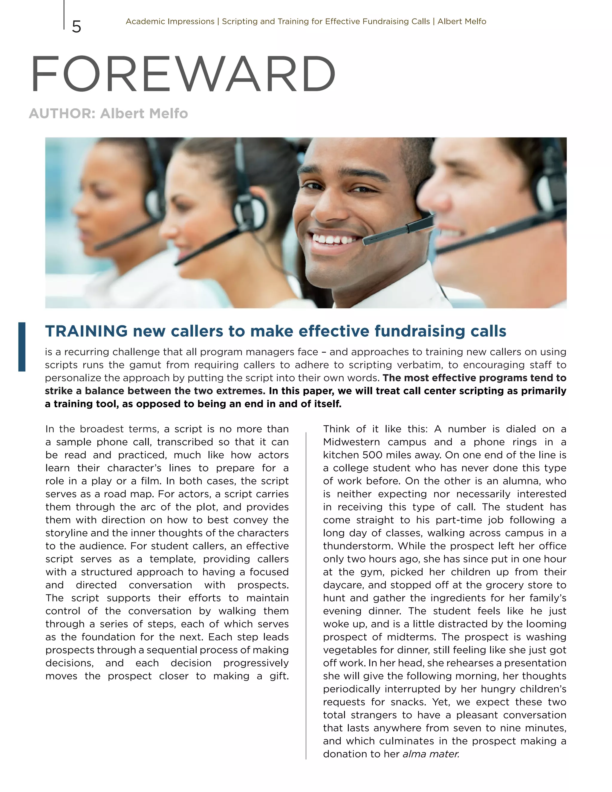 Scripting and training for effective fundraising calls | PDF | Business ...