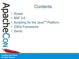 Scripting Yor Java Application with BSF3 | PPT