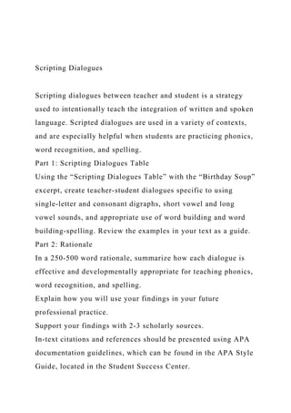 Scripting Dialogues TablePart 1 Scripting Dialogues Tab.docx