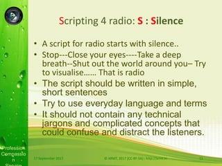 Scripting for Radio | PPT