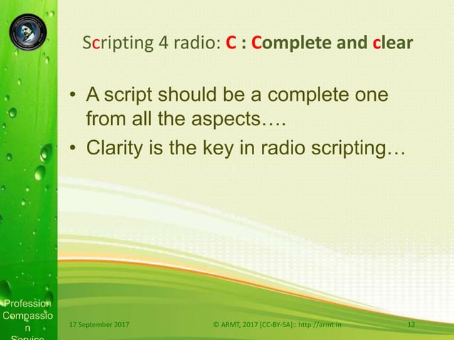 Scripting for Radio | PPT