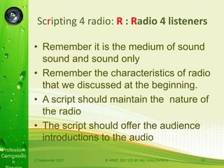 Scripting for Radio | PPT