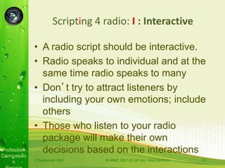 Scripting for Radio | PPT
