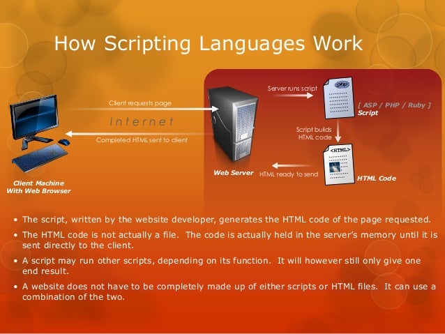Scripting languages Scripting languages