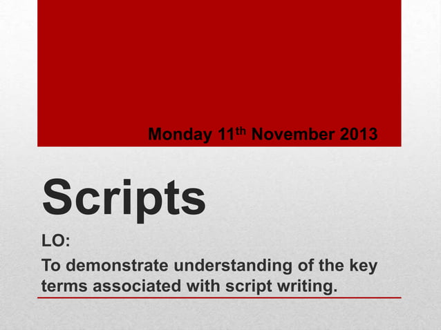Scripting powerpoint | PPTX