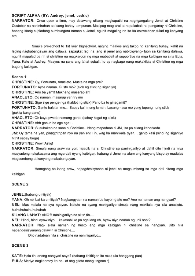 Script in mapeh | DOC