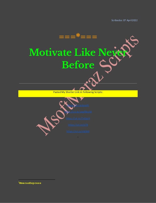 Motivation speech therapy | PDF