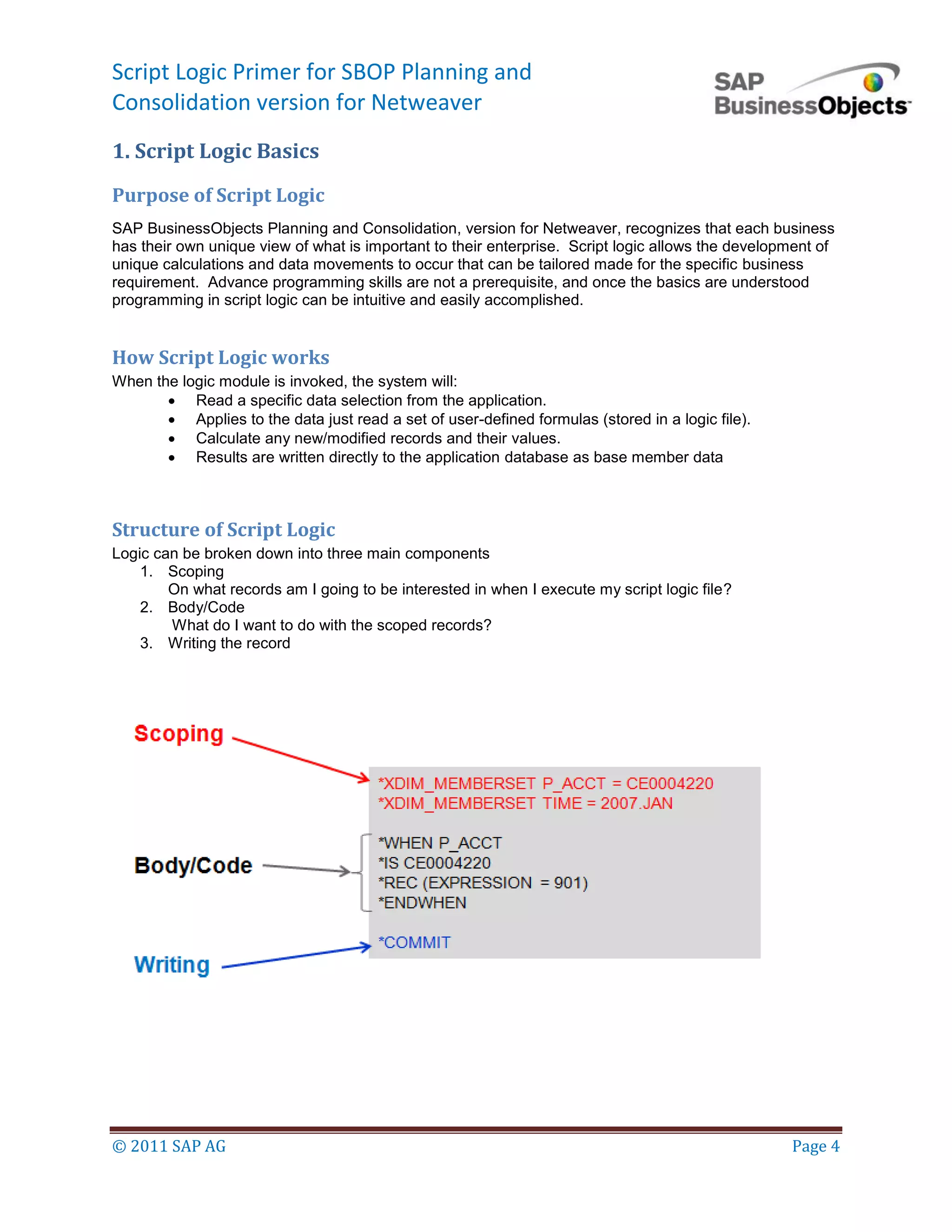 Script logic primer-bpc_nw | PDF