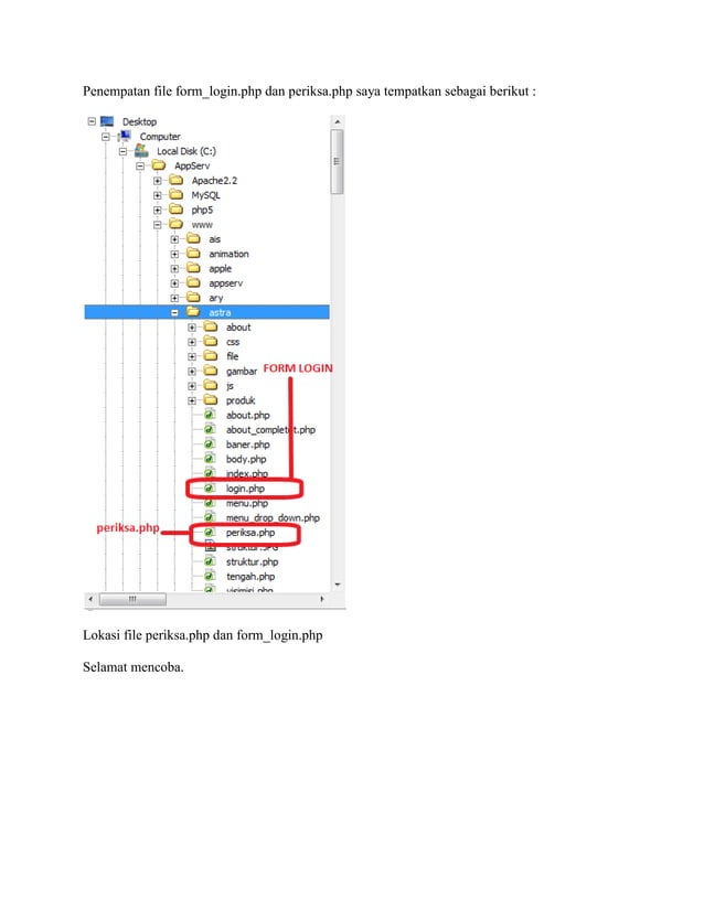 Script login form php | PDF