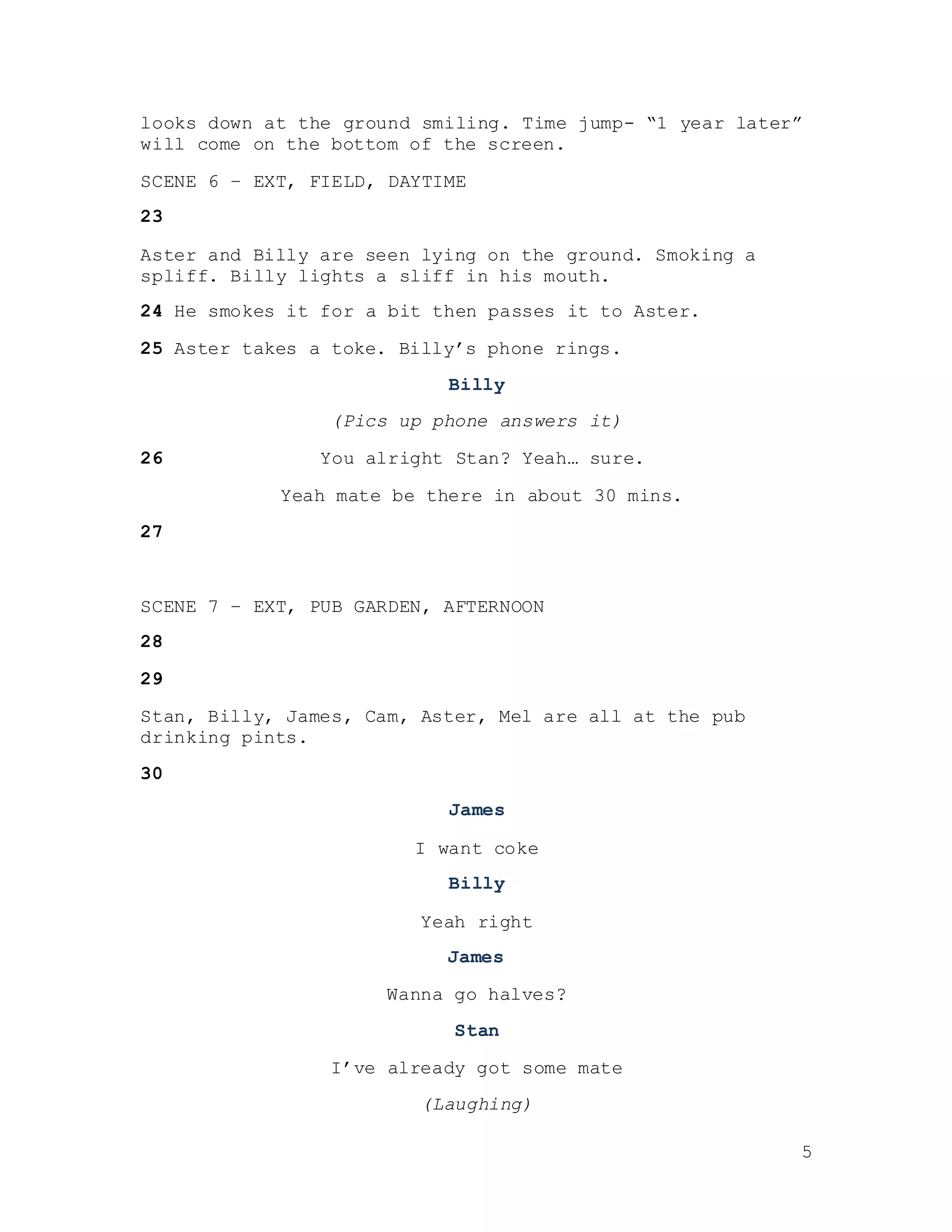 Script meeting 5th draft | PDF