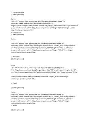 Script membuat animasi di blog yeny | DOCX