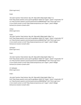 Script membuat animasi di blog yeny | DOCX