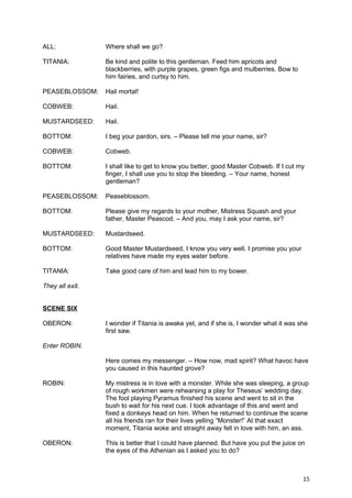 Script midsummer | PDF