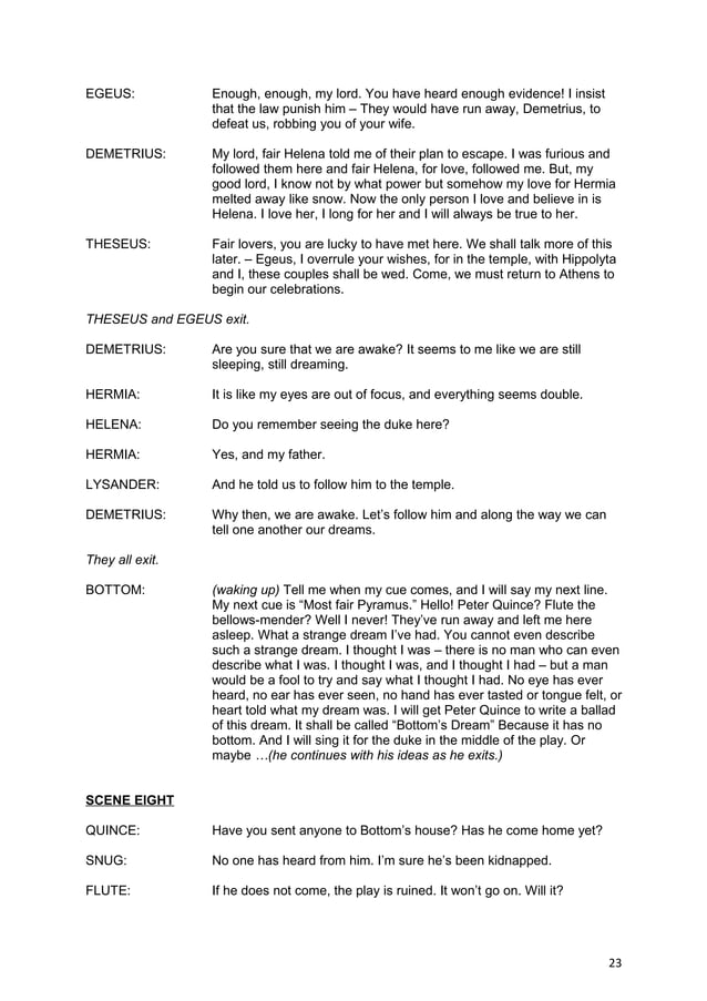 Script midsummer | PDF