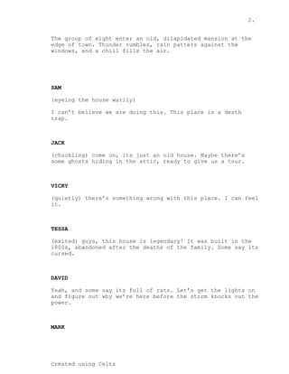 Scare's of the death Media script work docx | PDF