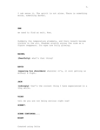 Scare's of the death Media script work docx | PDF