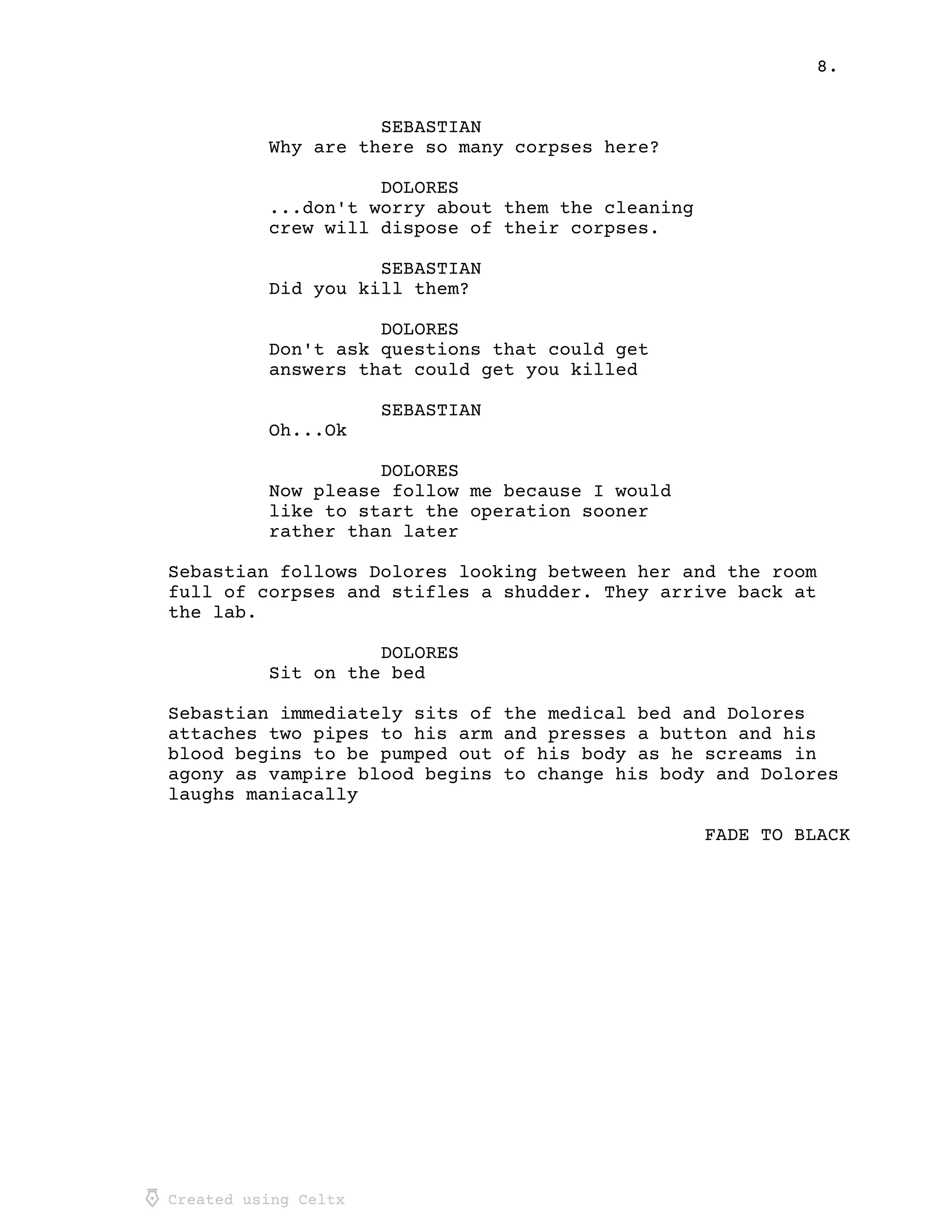 Completed script seven to eight minutes long | PDF