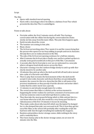 Script and notes | PDF