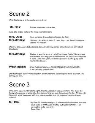 Script of canterville ghost | DOCX