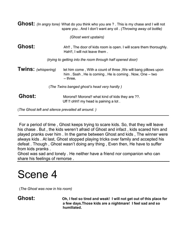 Script of canterville ghost