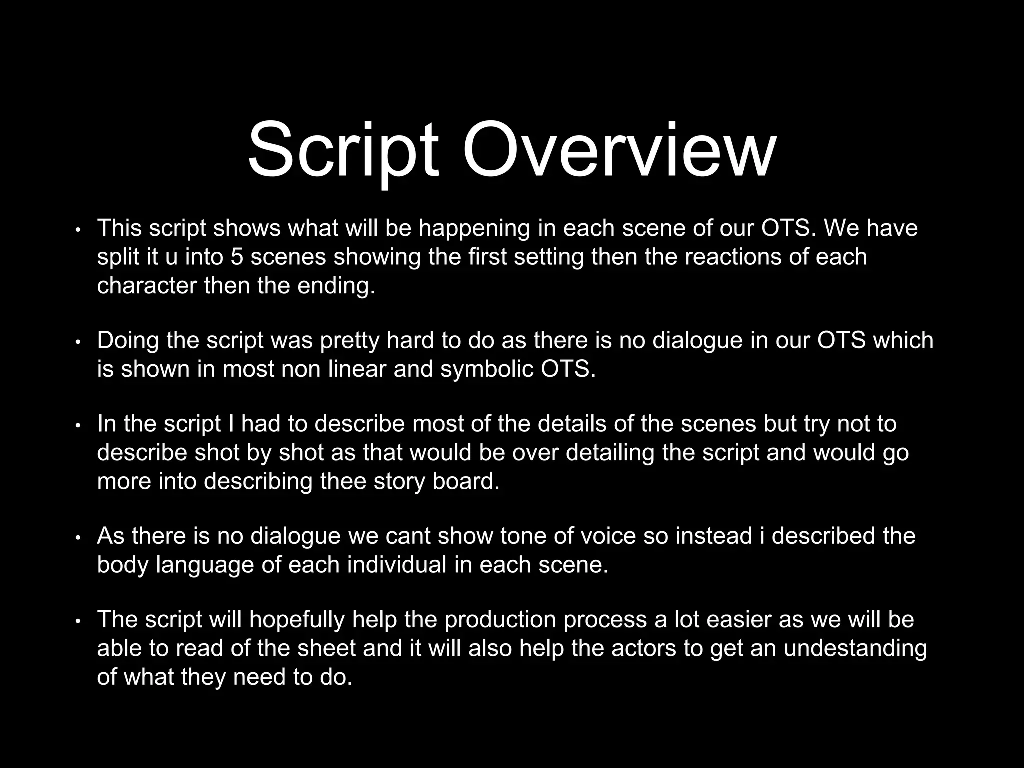 Script overview | PPT