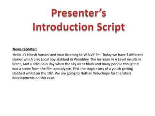 Radio Scripts | PPTX