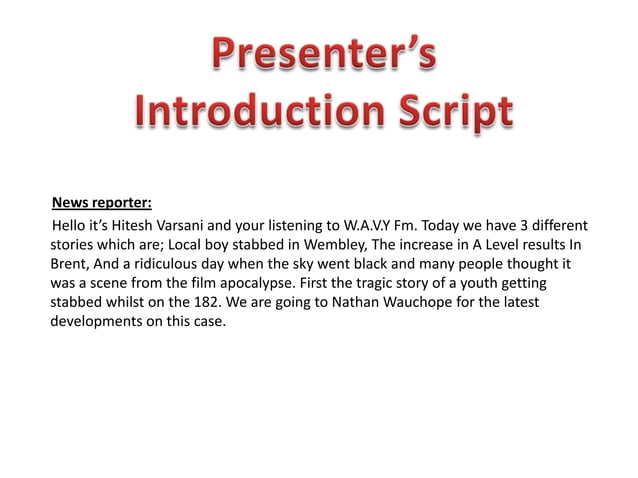 Radio Scripts | PPTX