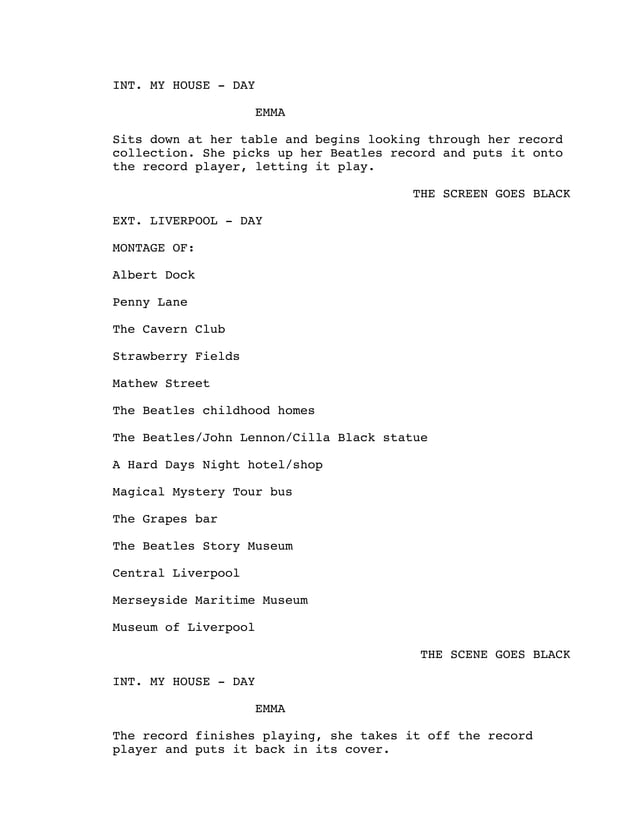 Script reliving the memories | PDF