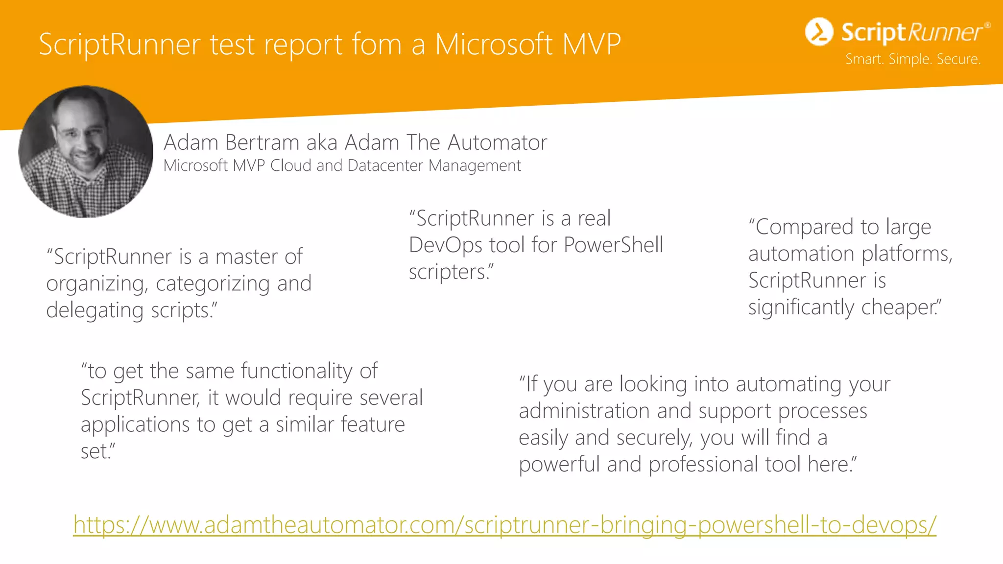 ScriptRunner introduction | PPT