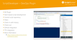 ScriptRunner introduction | PPTX