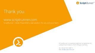 ScriptRunner introduction | PPTX