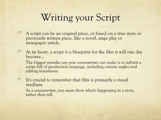 Scripts | PPT | Screenwriting | Content Production