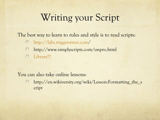 Scripts | PPT | Screenwriting | Content Production