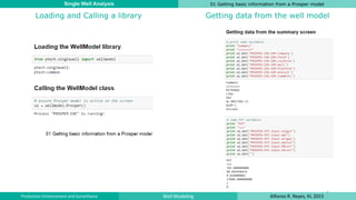 Scripts applied to well and network modeling | PPT