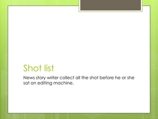 Script & shot list | PPT